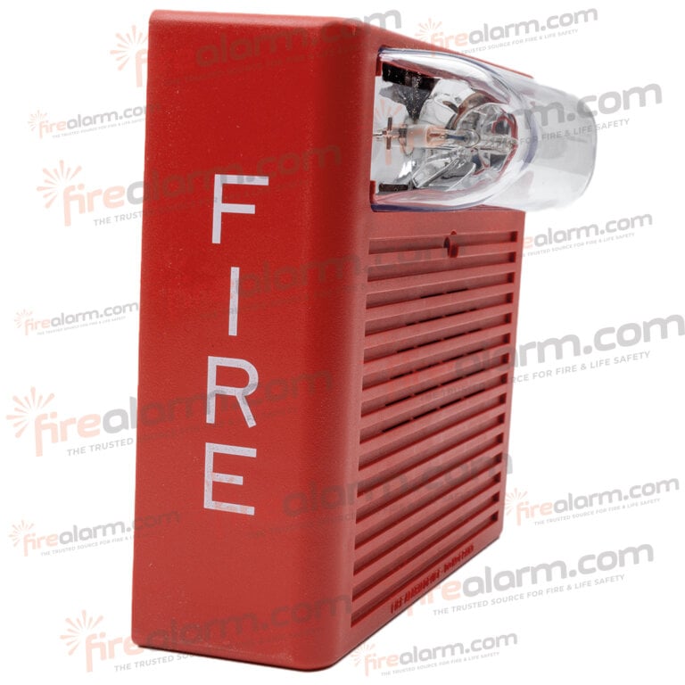 Wheelock AS-24MCW-FR Audible Strobe, Red, "FIRE", Wall Mount ...
