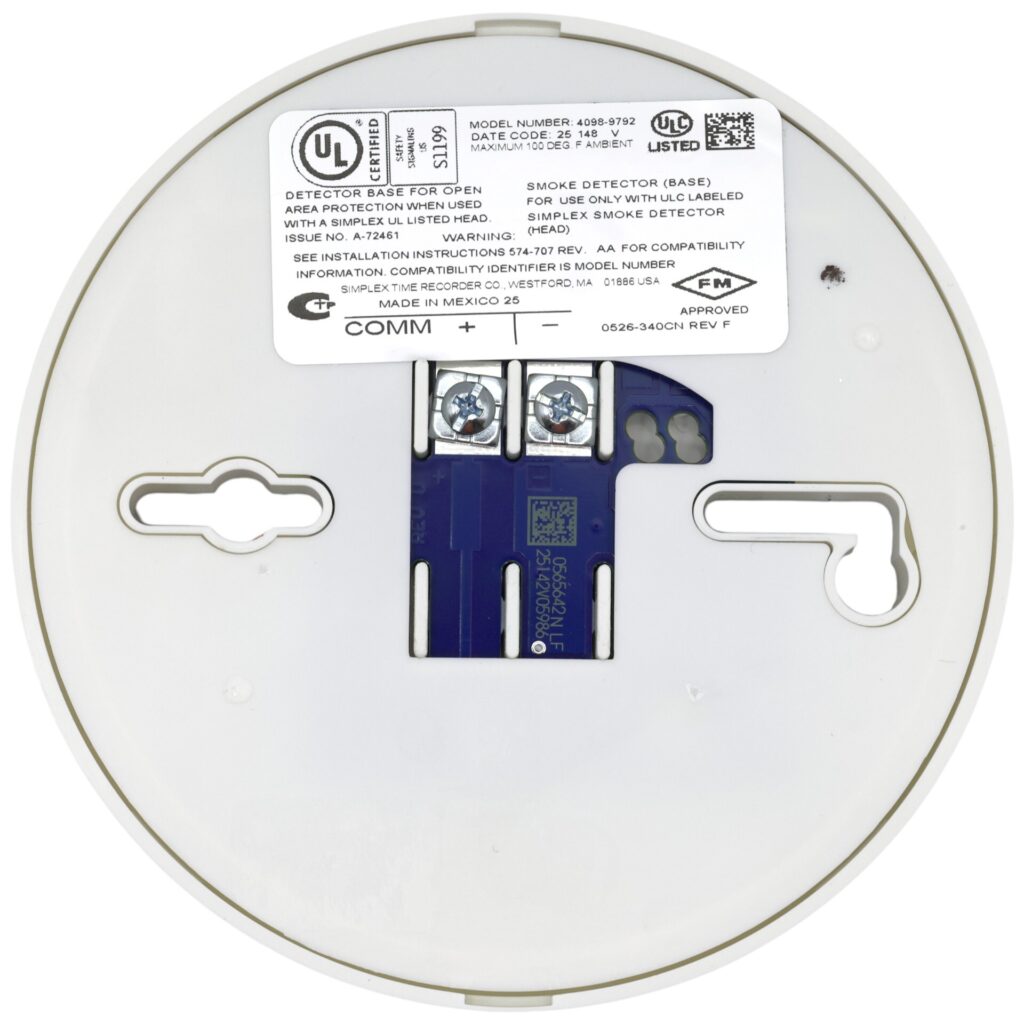 Simplex 4098-9792 TrueAlarm Standard Detector Base