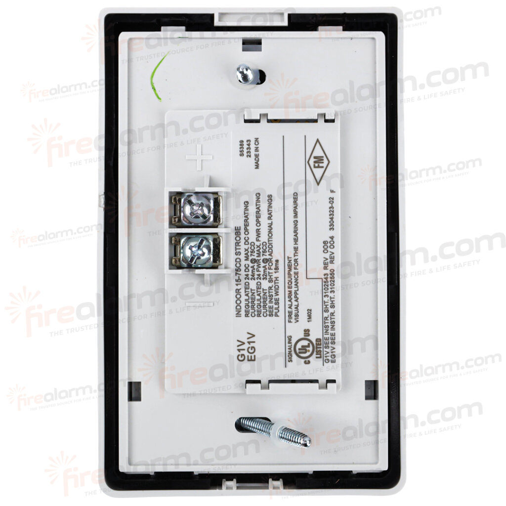 Edwards EST G1VWF Strobe, White, "FIRE", Selectable Candela | FireAlarm.com