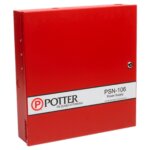 Potter PSN-106 10A Power Supply, 6 NAC Circuits, Red Enclosure 10 A ...