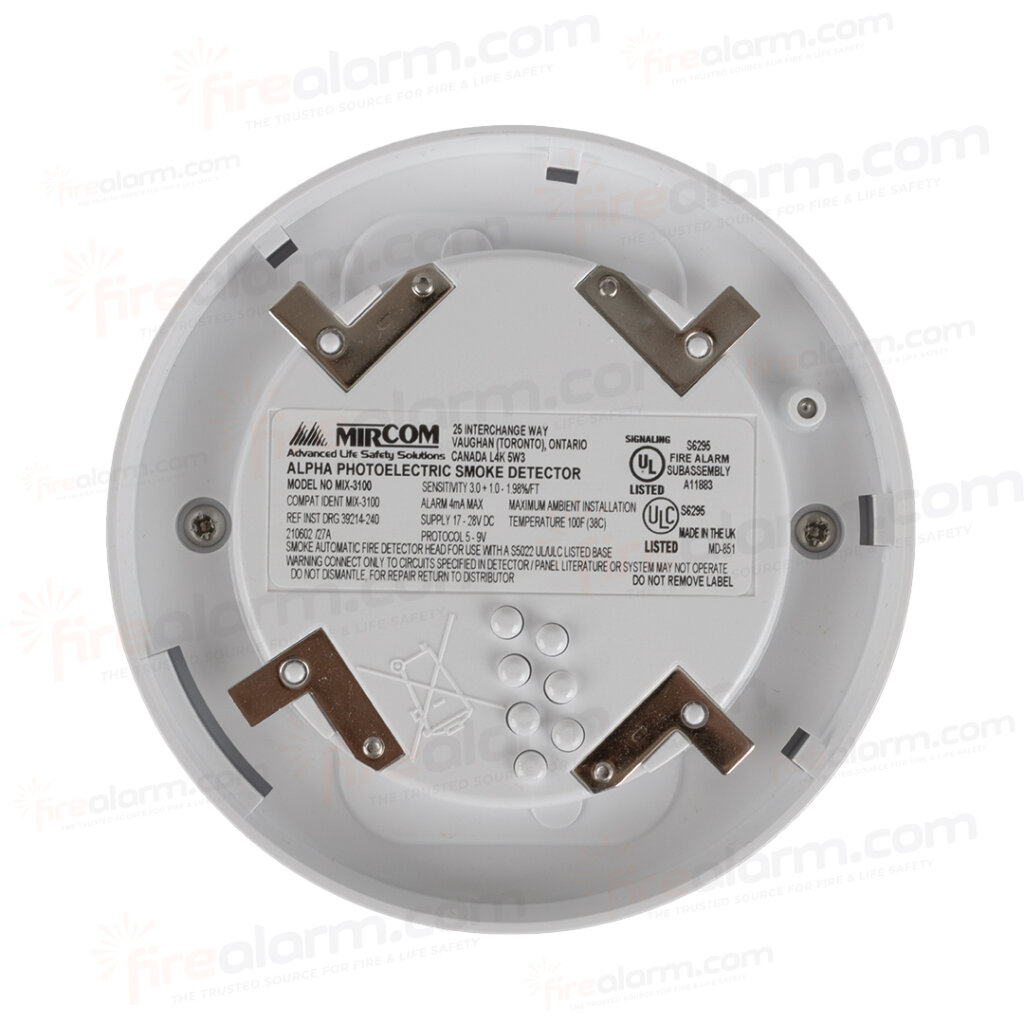 Mircom MIX-3100 Intelligent Addressable Photoelectric Smoke Detector ...
