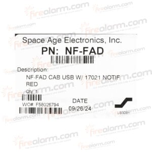Notifier NF-FAD Fire Alarm Cabinet, Red, Notifier Lock | FireAlarm.com