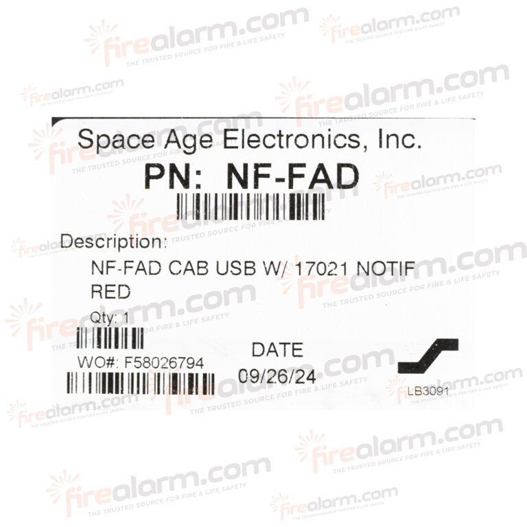 Notifier NF-FAD Fire Alarm Cabinet, Red, Notifier Lock | FireAlarm.com