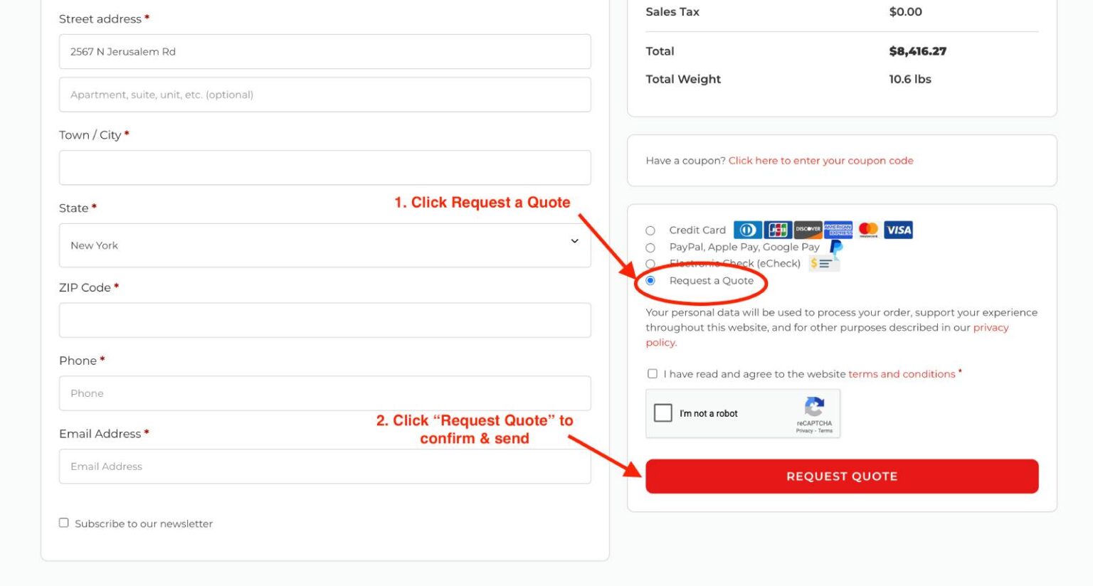Submitting a Quote Request | FireAlarm.com