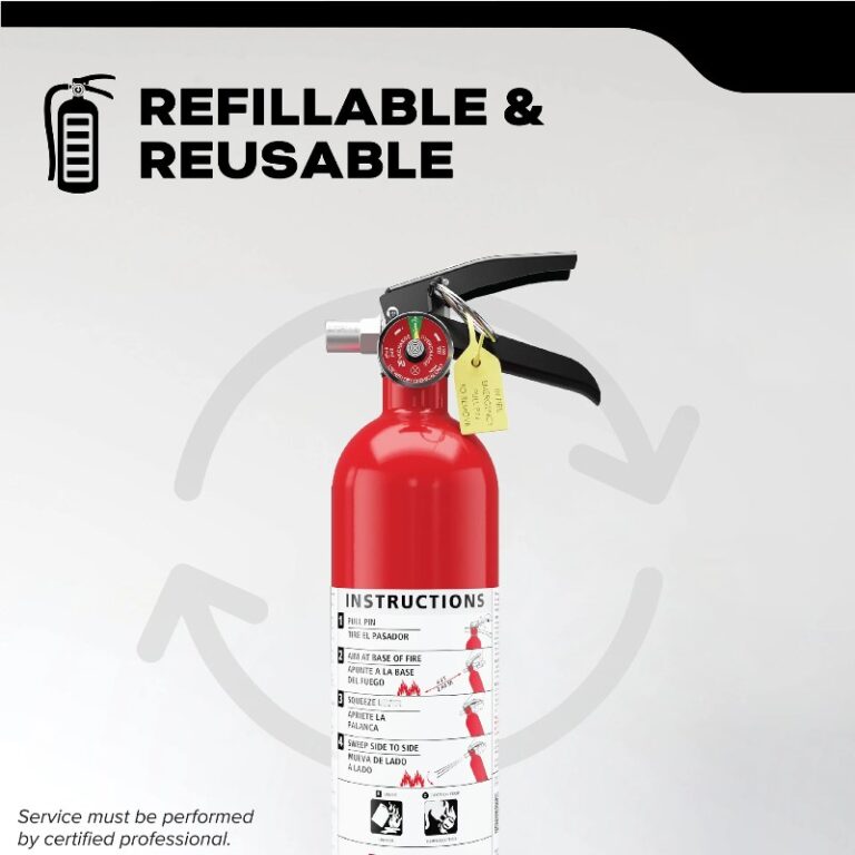 Kidde 21033041 Pro 10 Fire Extinguisher 2.9lb, Rechargeable with Metal ...