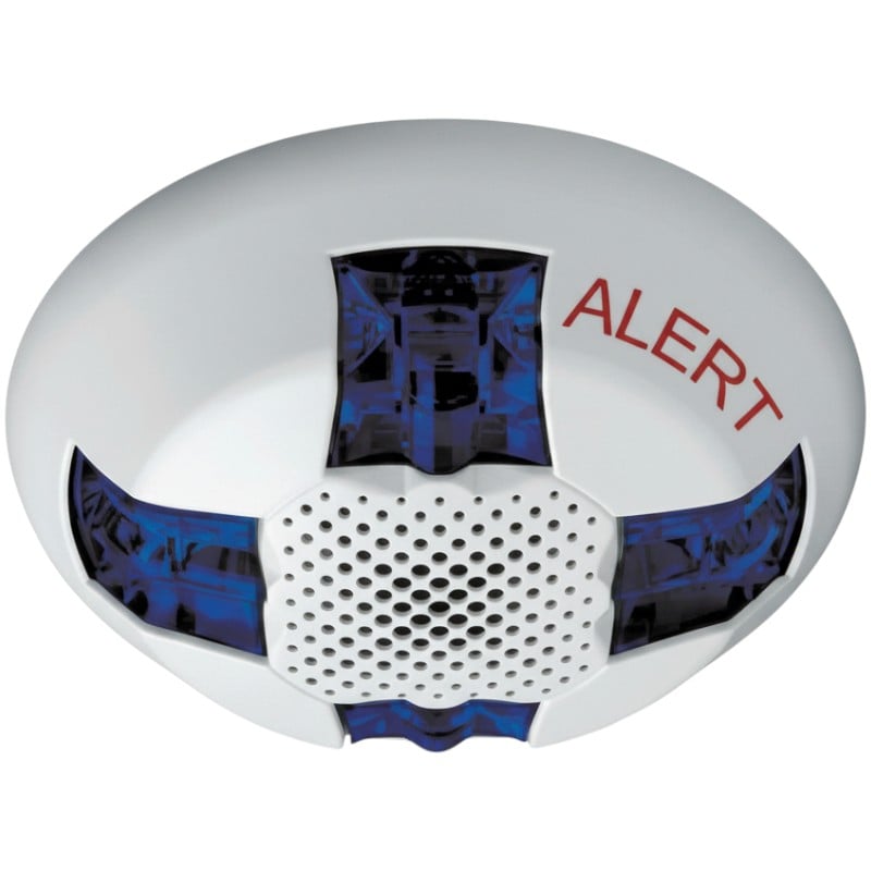 Kidde GCSVWA-B Ceiling Speaker Strobe, 50cd, White, ALERT Marking, Blue ...