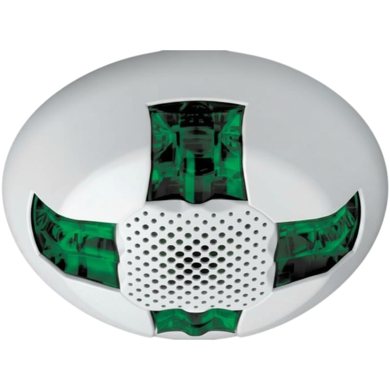 Kidde GCSVWN-G Ceiling Speaker Strobe, 75cd, White, No Marking, Green ...