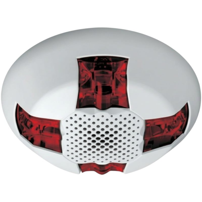 Kidde GCSVWN-R Ceiling Speaker Strobe, 15cd, White, No Marking, Red ...