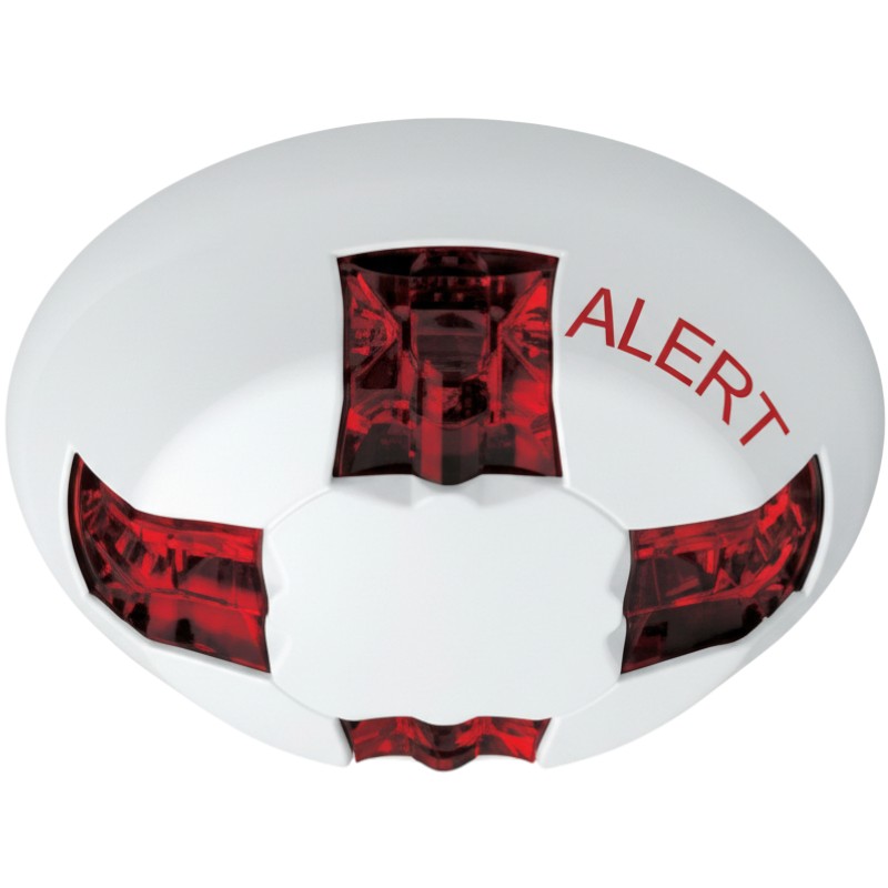 Kidde GCVWA-R Ceiling Strobe, 15cd, White, ALERT Marking, Red ...