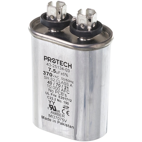 Rheem 43-25134-03 Capacitor, 7.5/370 Single Oval | FireAlarm.com