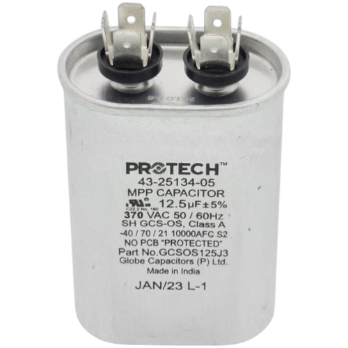 Rheem 43-25134-05 Capacitor, 12.5/370 Single Oval | FireAlarm.com