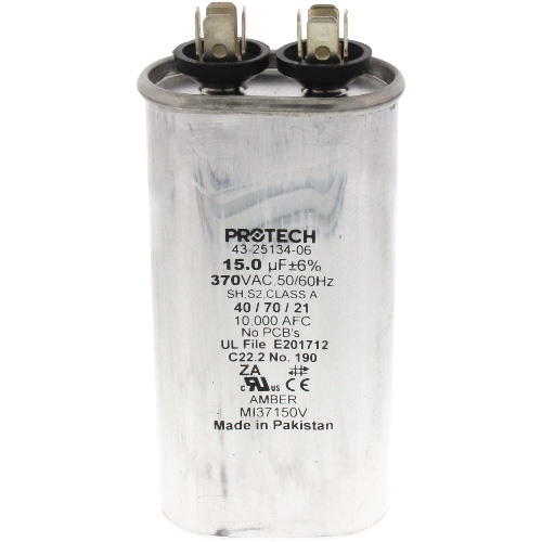Rheem 43-25134-06 Capacitor, 15/370 Single Oval | FireAlarm.com