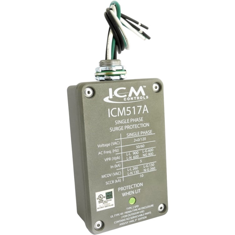 ICM Controls ICM517A Surge Protector, 120/240vac, Nema 3R Enclosure ...