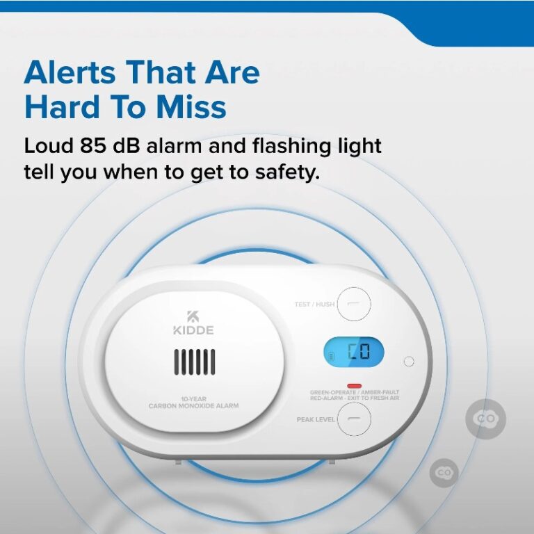 Kidde COBDL10 Carbon Monoxide Alarm, 10-Year Battery Powered, Low Level ...